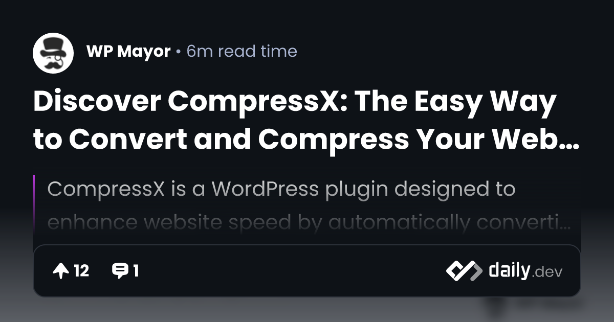 Discover CompressX: The Easy Way to Convert and Compress...