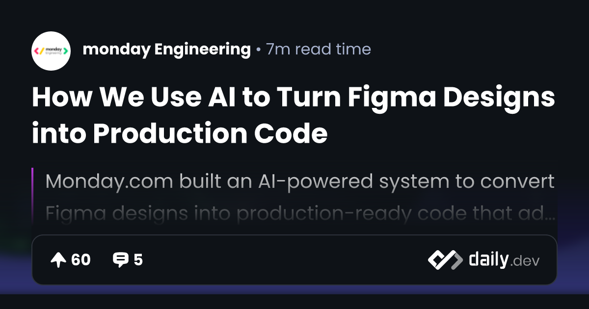 How We Use AI to Turn Figma Designs into Production Code