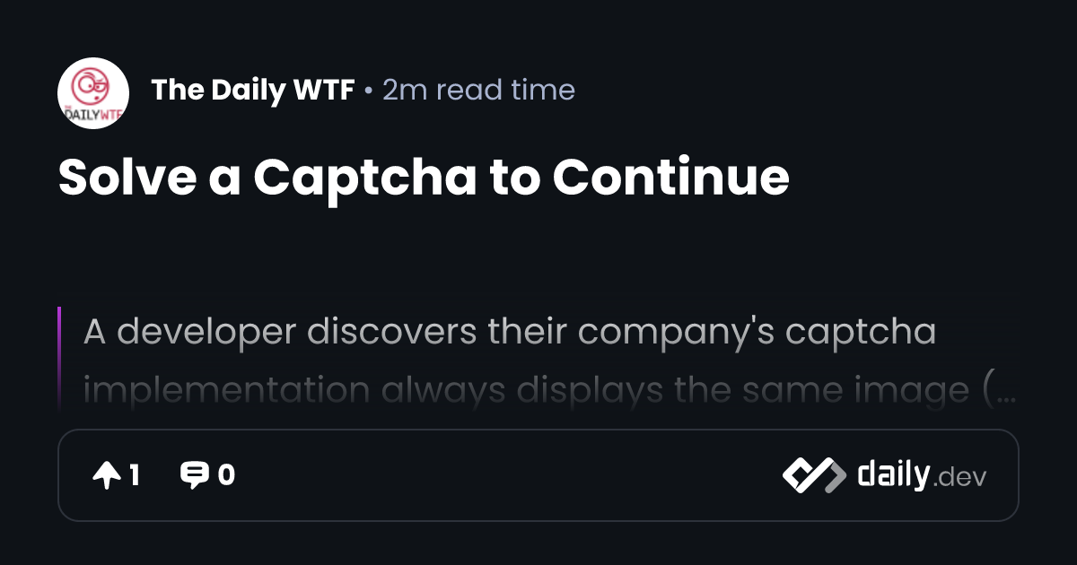 Solve a Captcha to Continue | daily.dev
