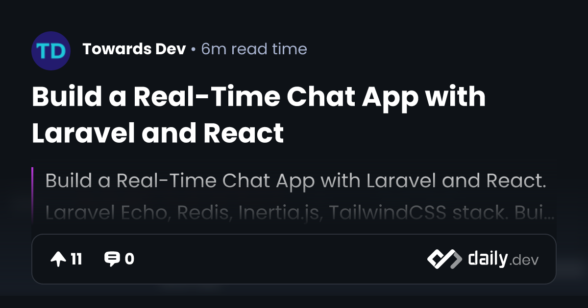 Build a Real-Time Chat App with Laravel and React