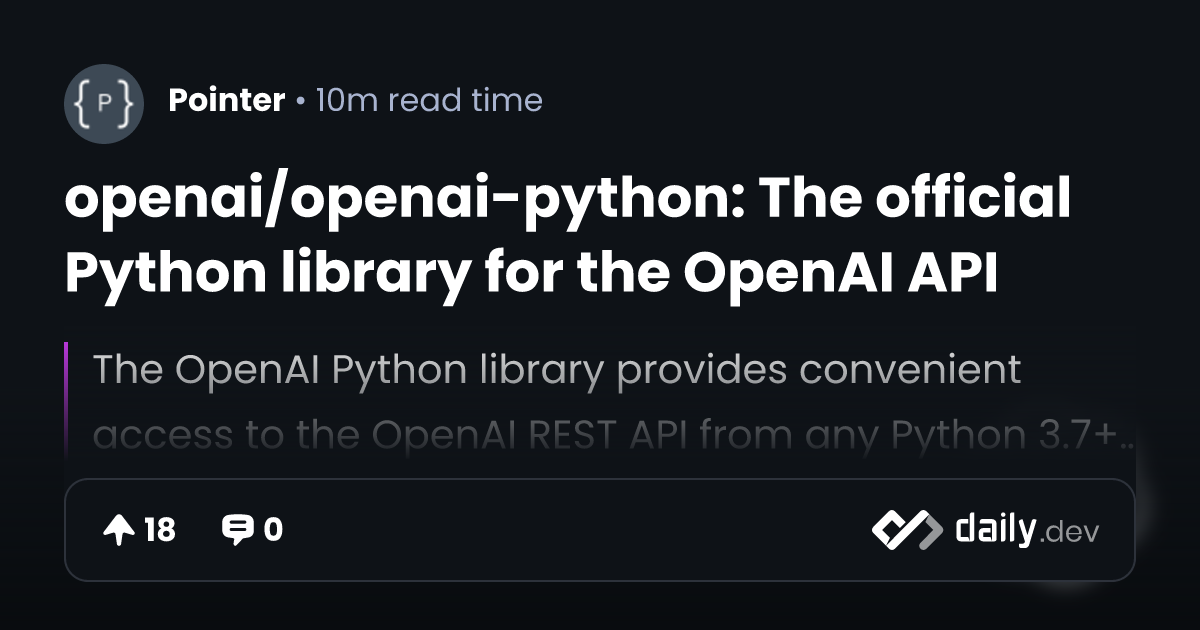 openai/openai-python: The official Python library for the OpenAI API ...