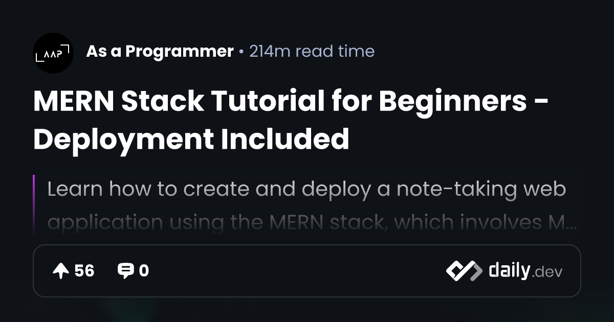 MERN Stack Tutorial for Beginners - Deployment Included