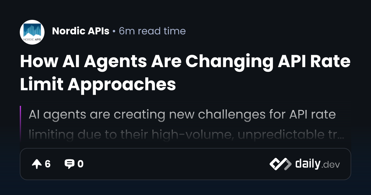 How AI Agents Are Changing API Rate Limit Approaches