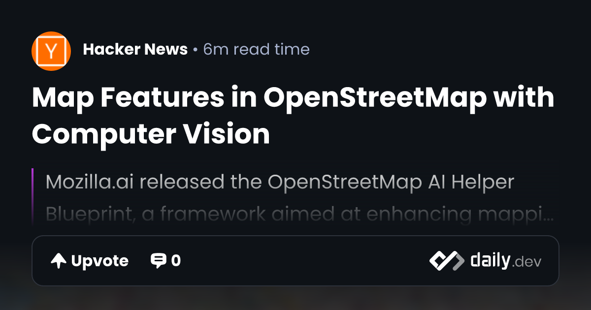 Map Features in OpenStreetMap with Computer Vision