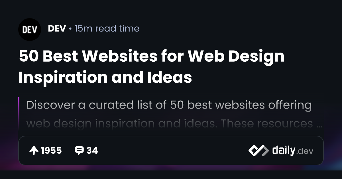 50 Best Websites for Web Design Inspiration and Ideas