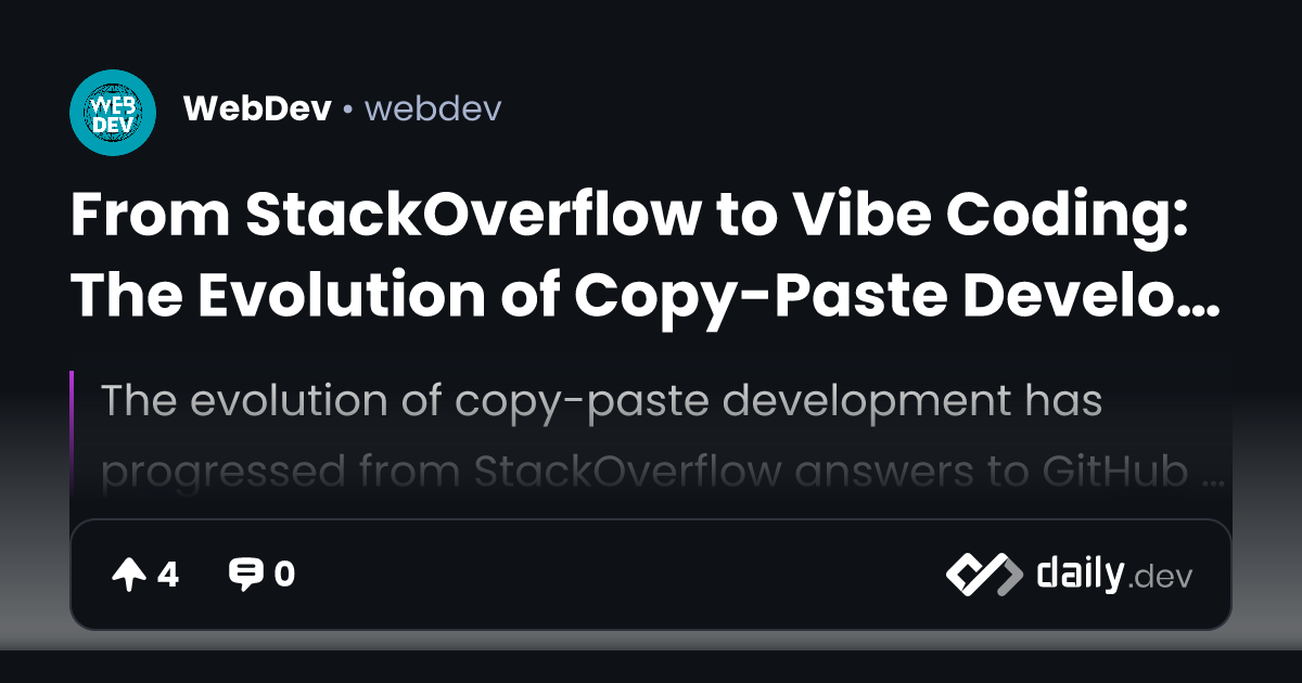 From StackOverflow to Vibe Coding: The Evolution of Copy-Paste ...