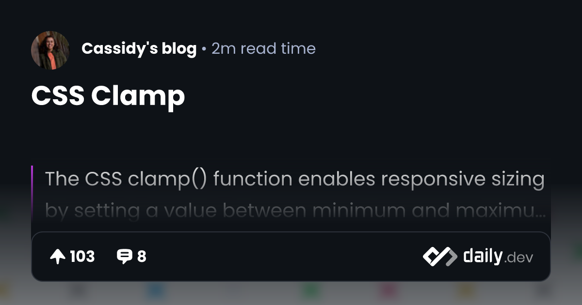 CSS Clamp | daily.dev