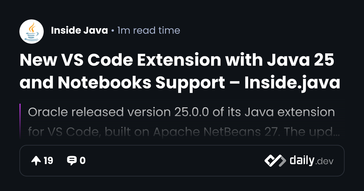 New VS Code Extension with Java 25 and Notebooks Support – Inside.java ...