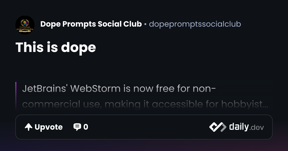 This is dope | daily.dev