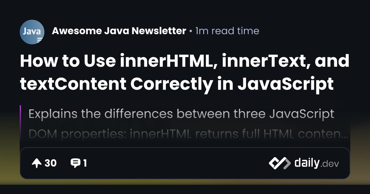 How to Use innerHTML, innerText, and textContent...