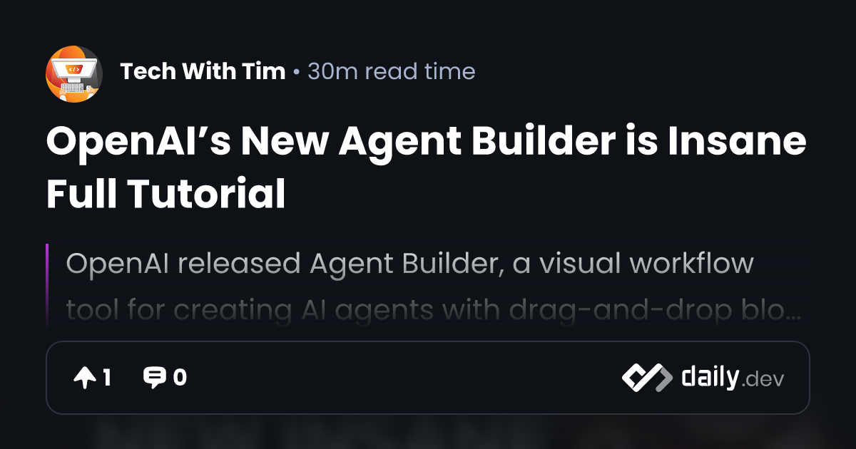 OpenAI’s New Agent Builder is Insane - Full Tutorial