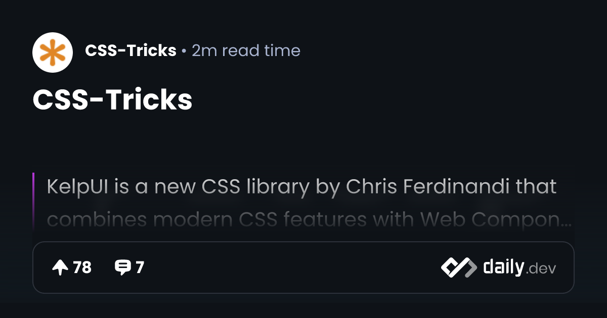 CSS-Tricks | daily.dev