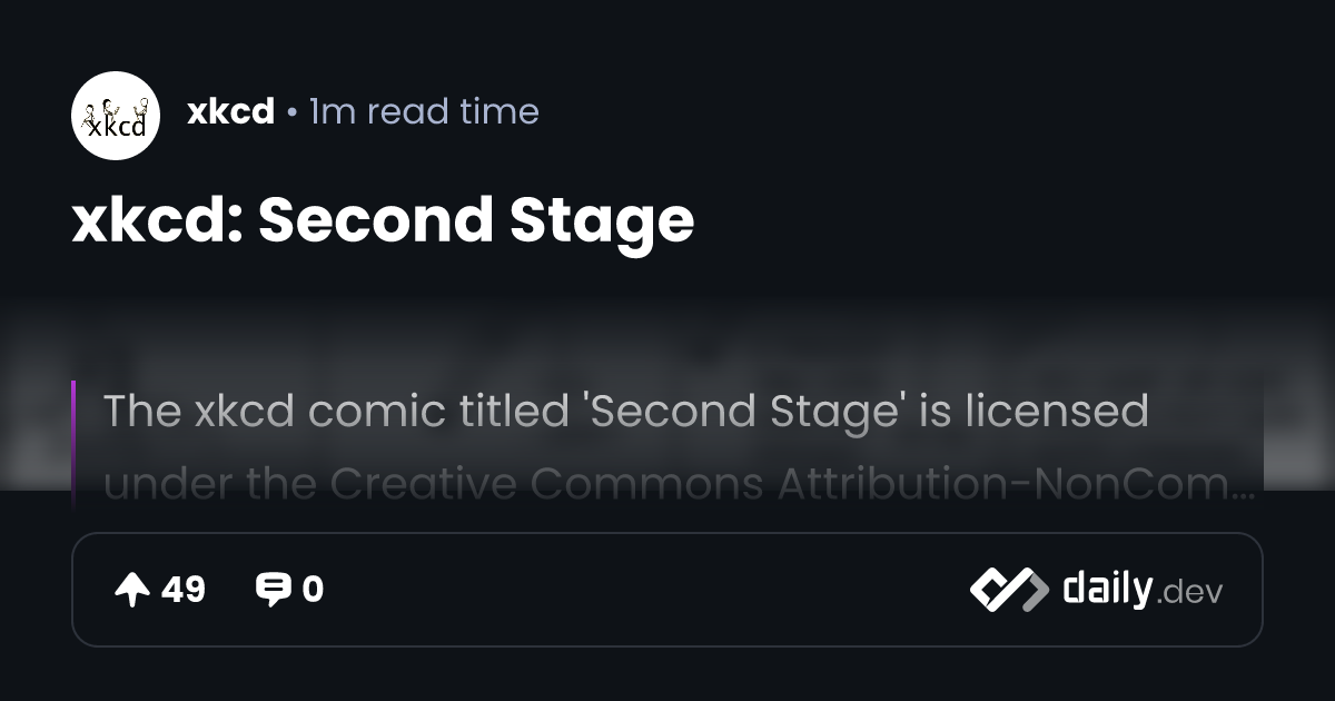 Xkcd Second Stage Daily Dev