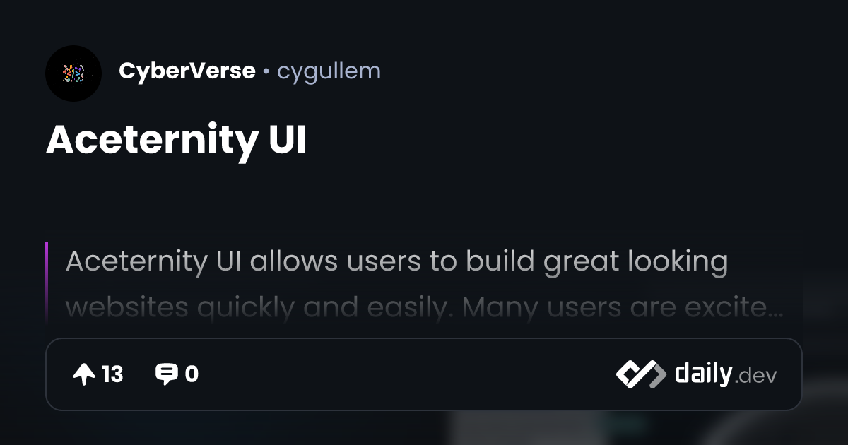 Aceternity UI | daily.dev