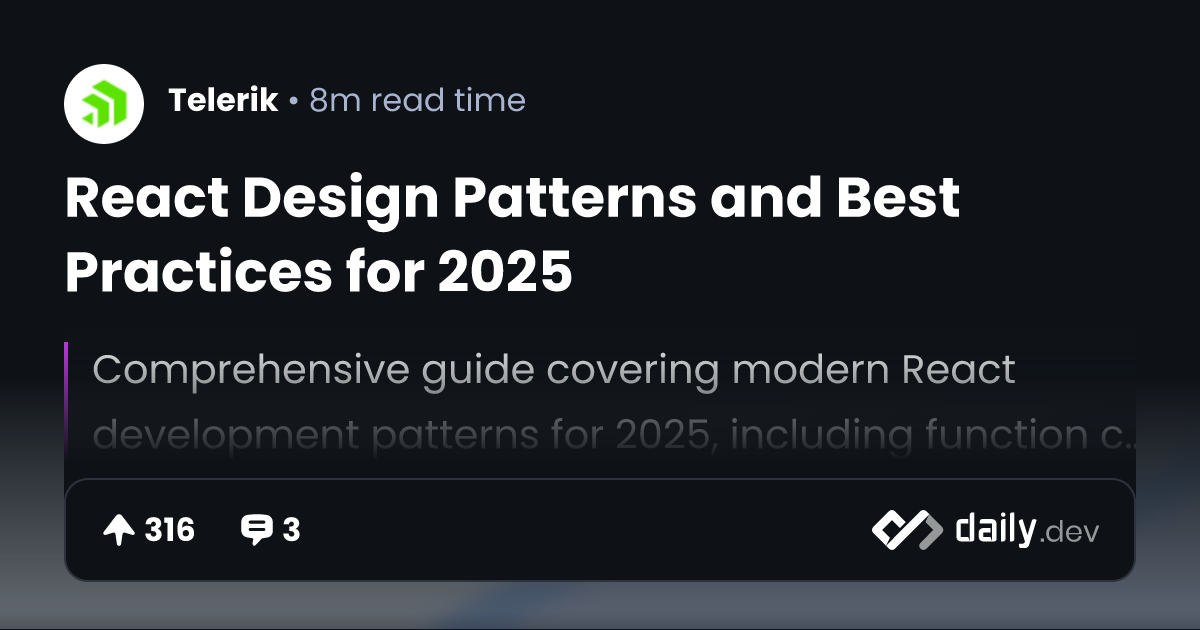 React Design Patterns And Best Practices For 2025