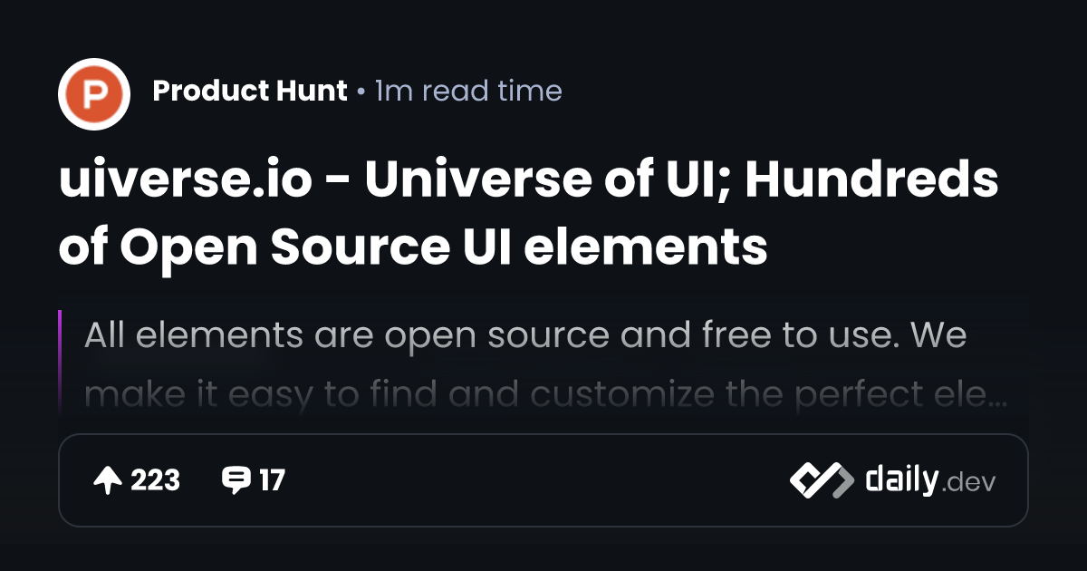 uiverse.io - Universe of UI; Hundreds of Open Source UI...