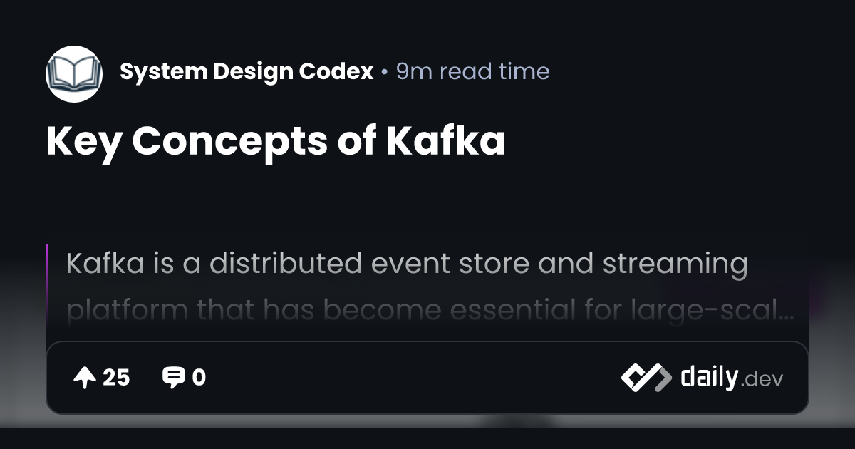 Key Concepts of Kafka | daily.dev