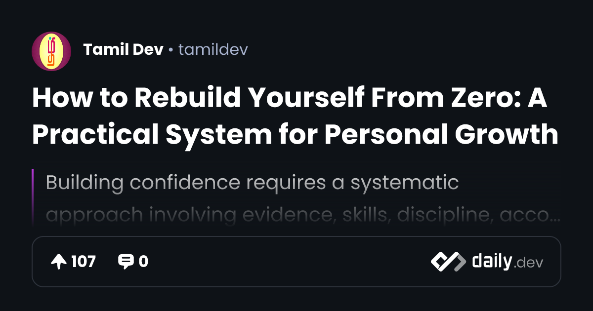 Shared post at Tamil Dev | daily.dev