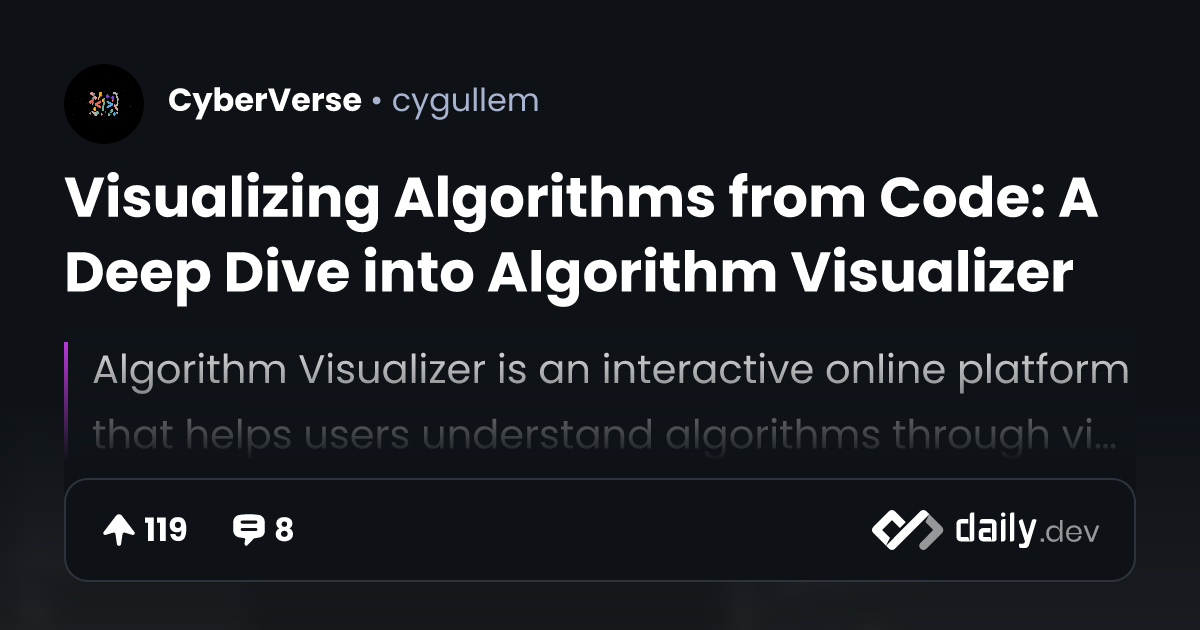 Visualizing Algorithms from Code: A Deep Dive into Algorithm Visualizer ...