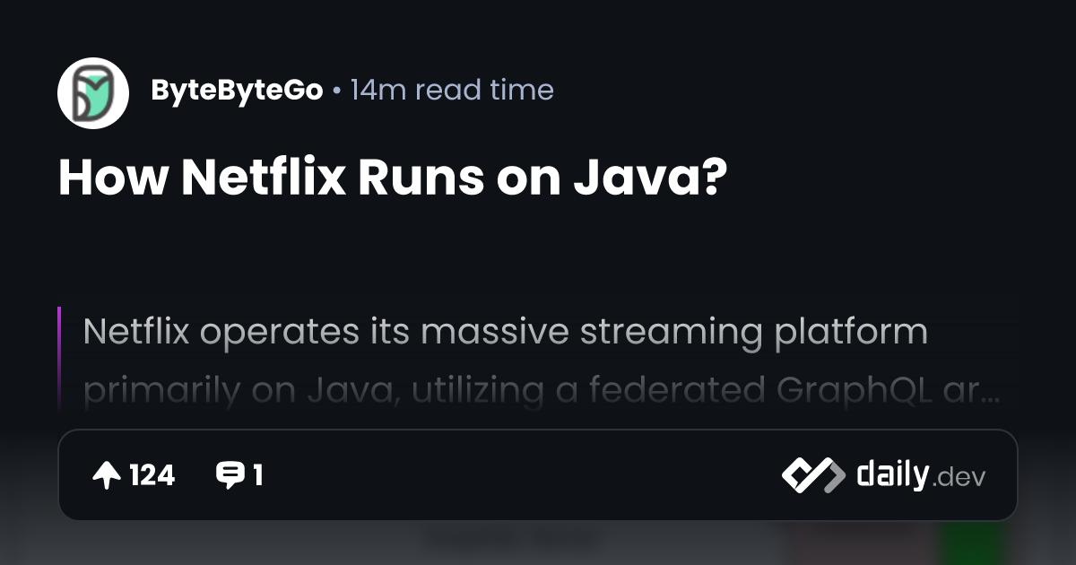 How Netflix Runs on Java? | daily.dev