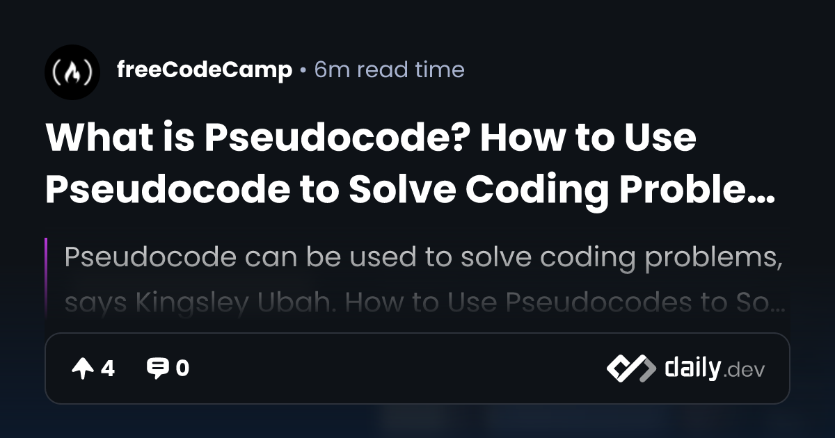 What is Pseudocode? How to Use Pseudocode to Solve Coding Problems ...