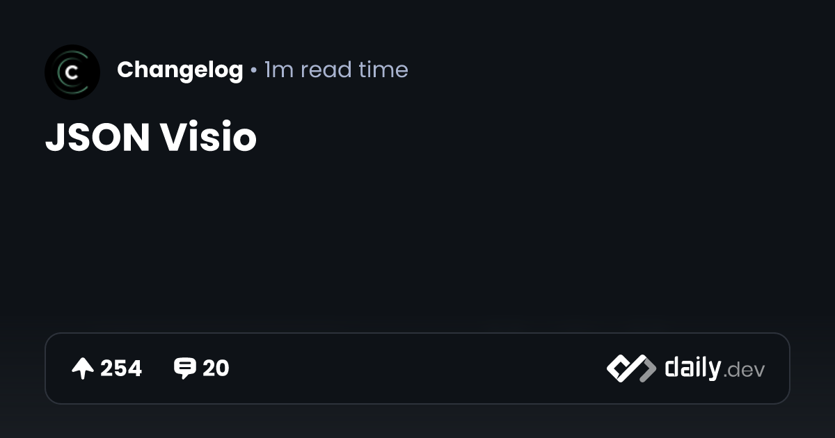 JSON Visio | daily.dev
