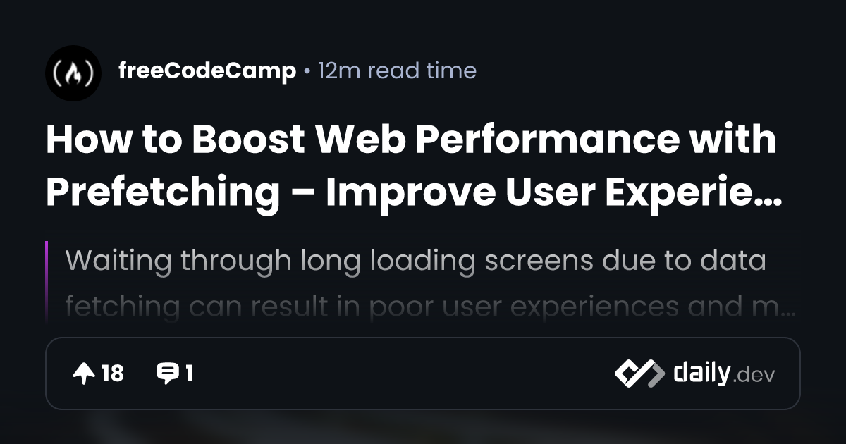 How to Boost Web Performance with Prefetching – Improve...