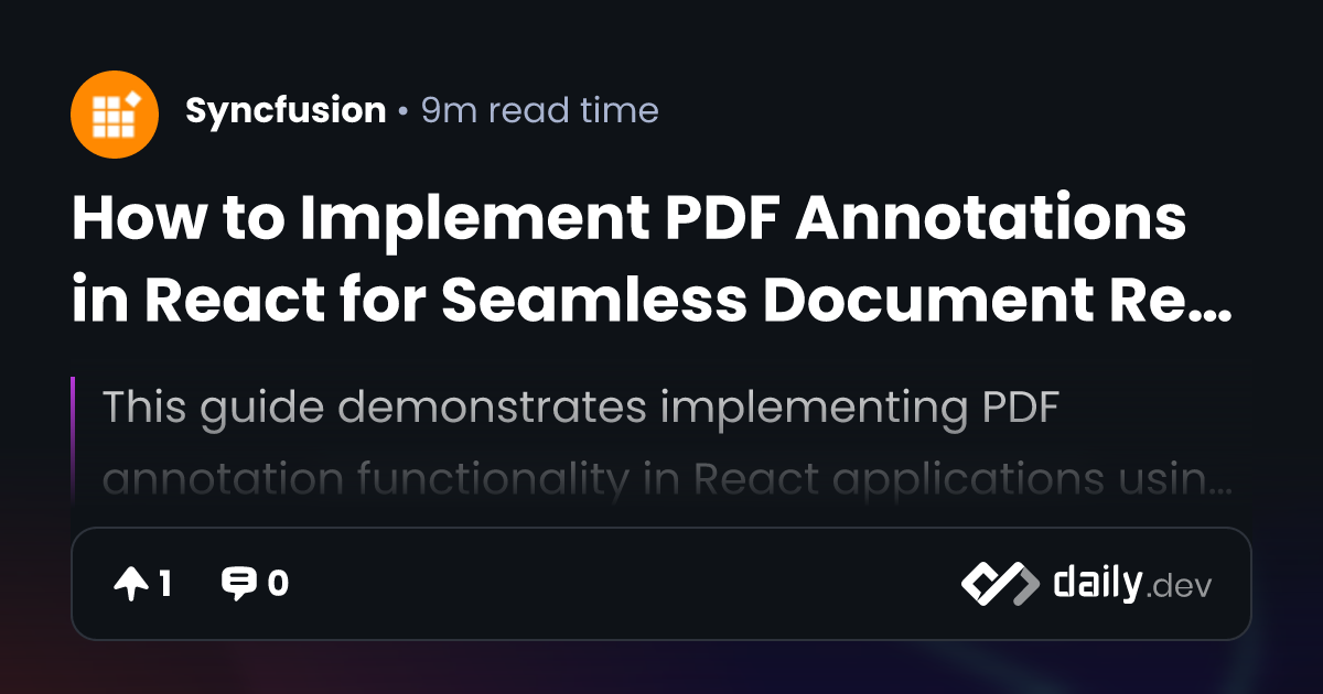 How to Implement PDF Annotations in React for Seamless Document Review ...