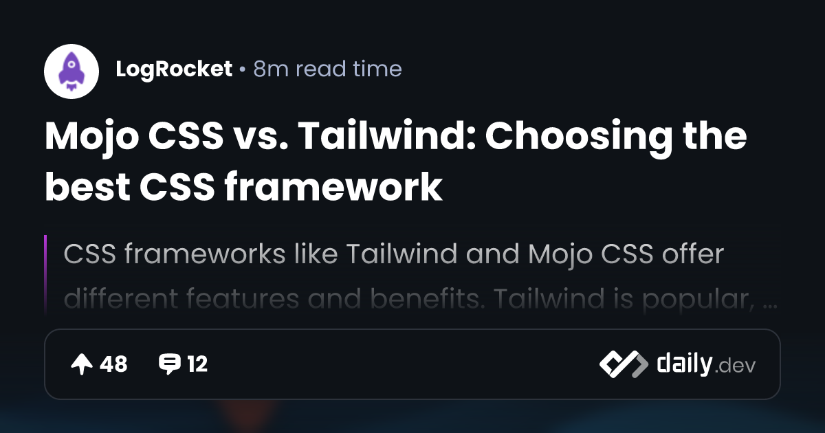 Mojo CSS vs. Tailwind: Choosing the best CSS framework