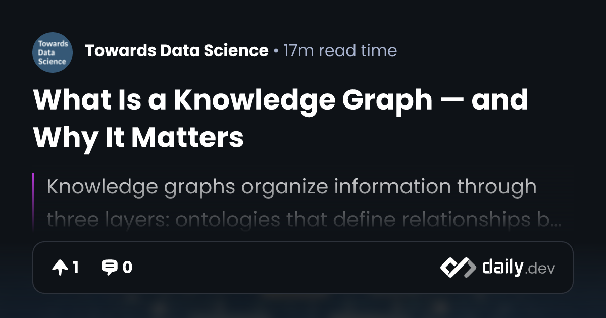 What Is a Knowledge Graph — and Why It Matters | daily.dev