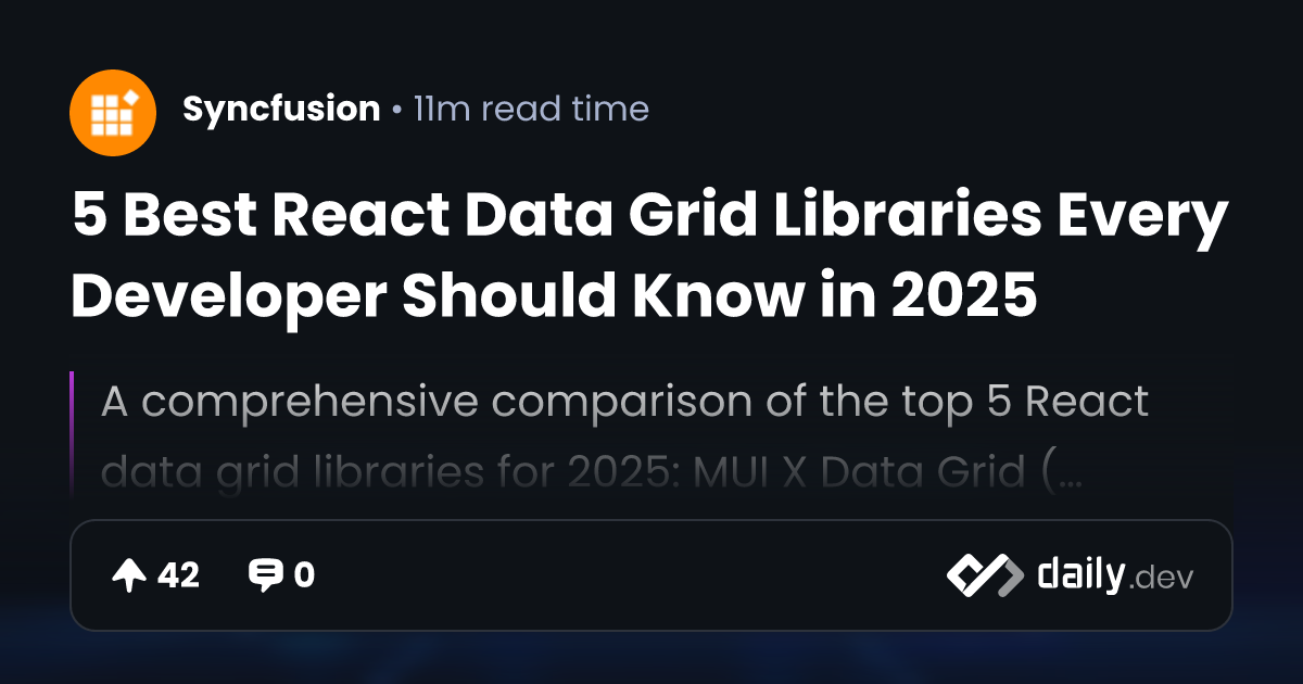 5 Best React Data Grid Libraries Every Developer Should...