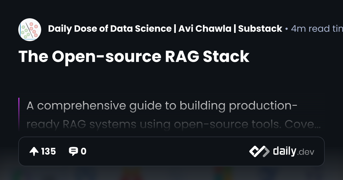 The Open-source RAG Stack | daily.dev