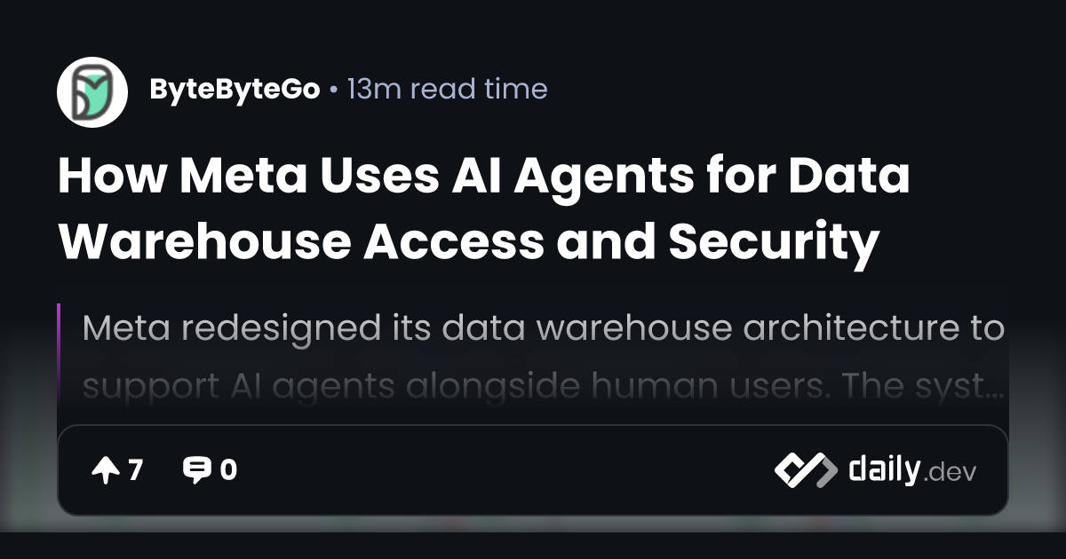 How Meta Uses AI Agents for Data Warehouse Access and...