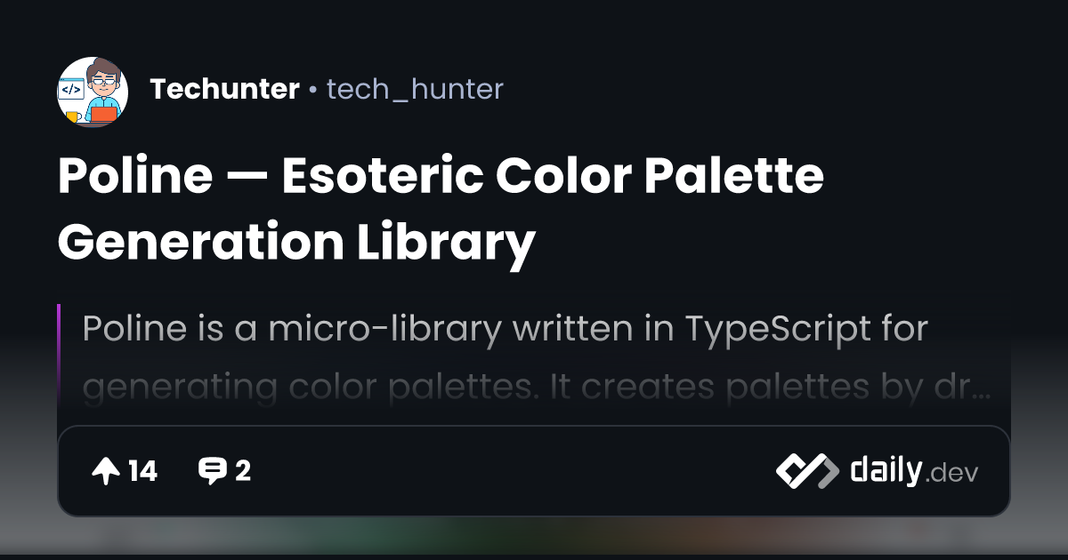 Poline — Esoteric Color Palette Generation Library | daily.dev