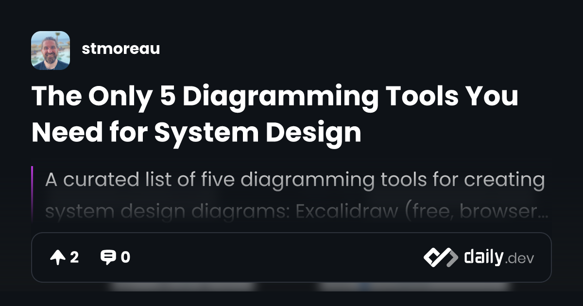 The Only 5 Diagramming Tools You Need for System Design | daily.dev