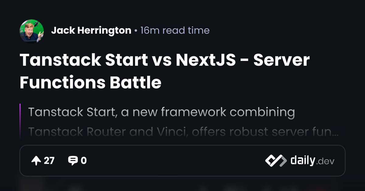Tanstack Start vs NextJS - Server Functions Battle