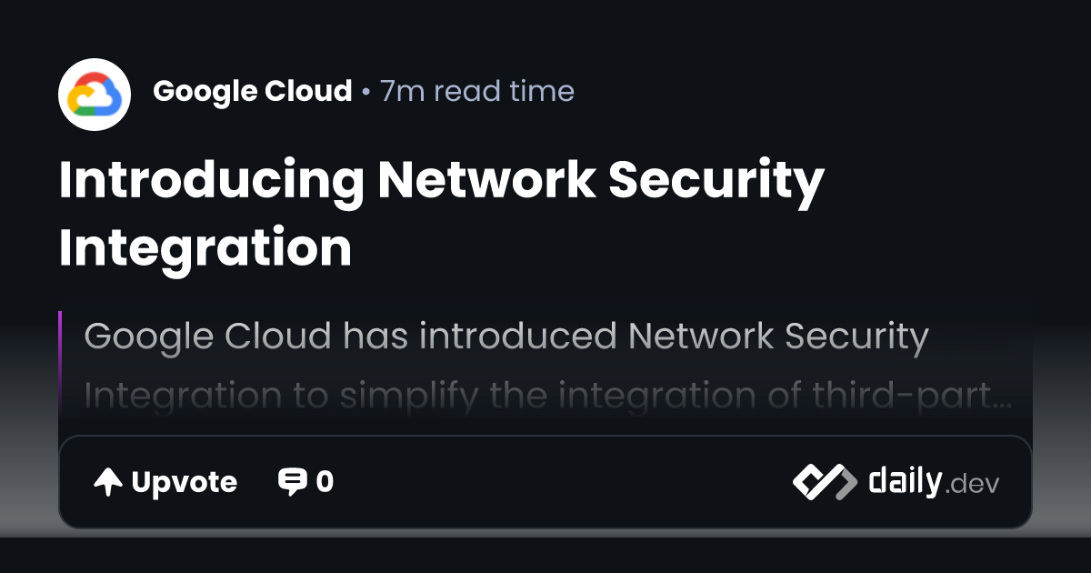 Introducing Network Security Integration | daily.dev