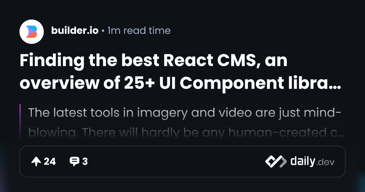 Finding The Best React Cms An Overview Of 25 Ui Component Libraries 4596