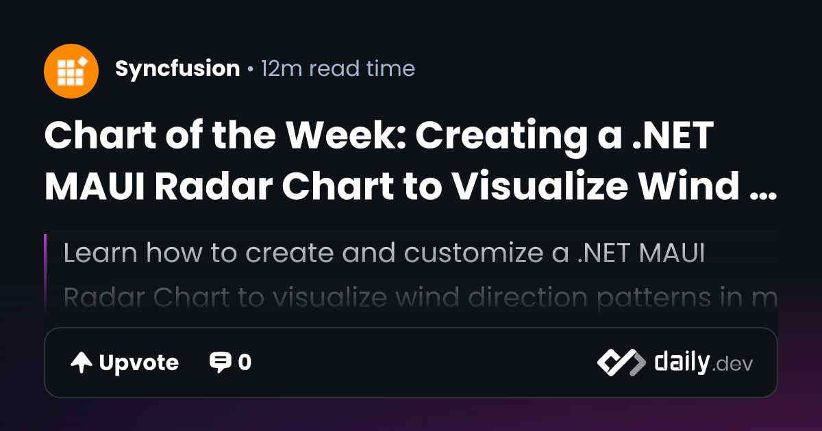 Chart of the Week: Creating a .NET MAUI Radar Chart to...