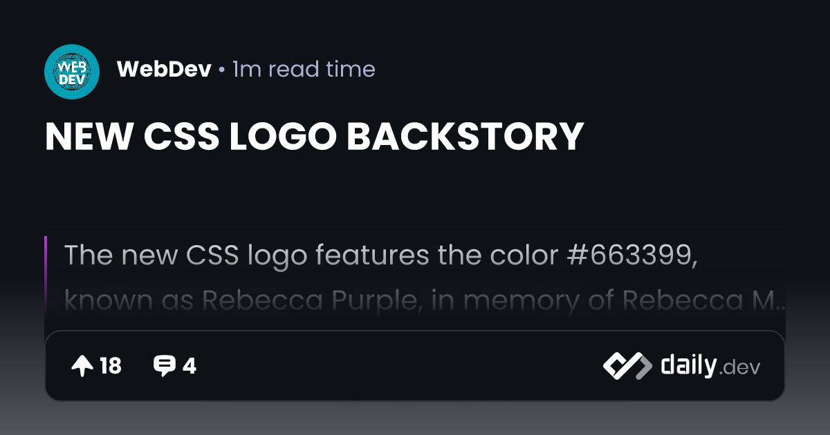 NEW CSS LOGO BACKSTORY | daily.dev