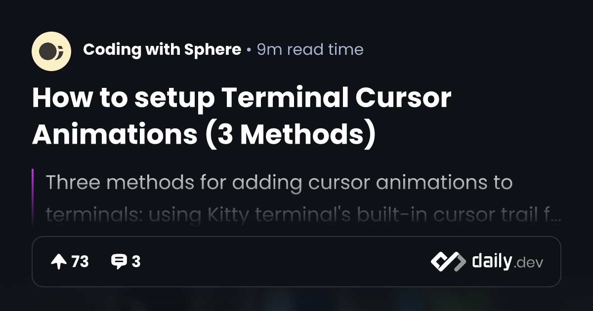 How to setup Terminal Cursor Animations (3 Methods)