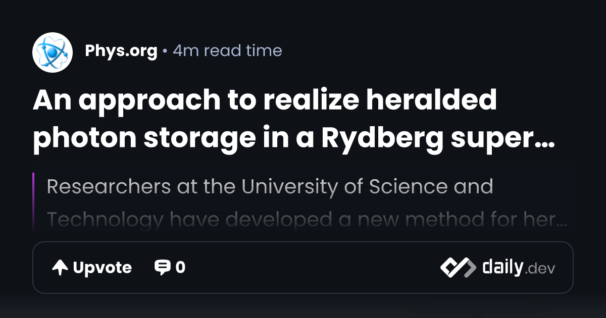 An approach to realize heralded photon storage in a Rydberg superatom ...