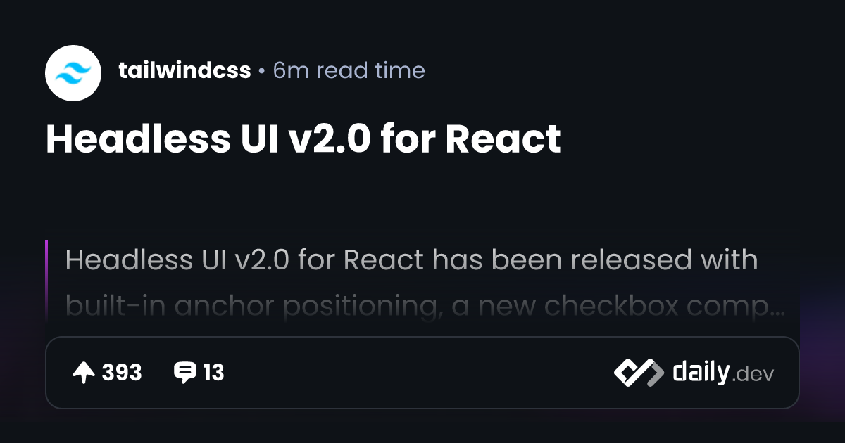 Headless Ui V20 For React Dailydev