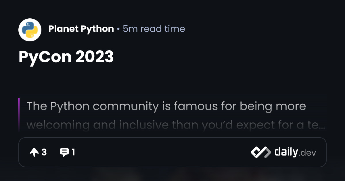 PyCon 2023 | daily.dev