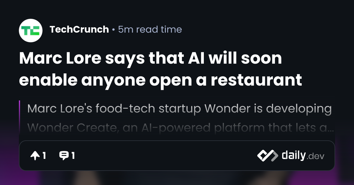 Marc Lore says that AI will soon enable anyone open a...