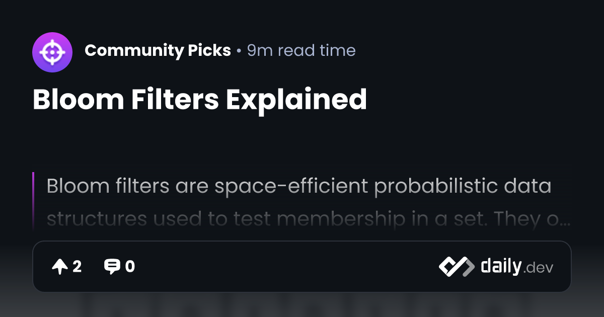 Bloom Filters Explained | daily.dev