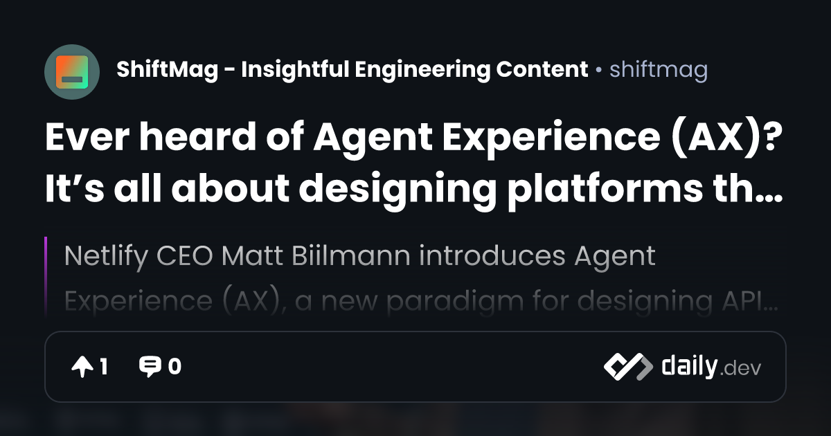 Ever heard of Agent Experience (AX)? It’s all about...