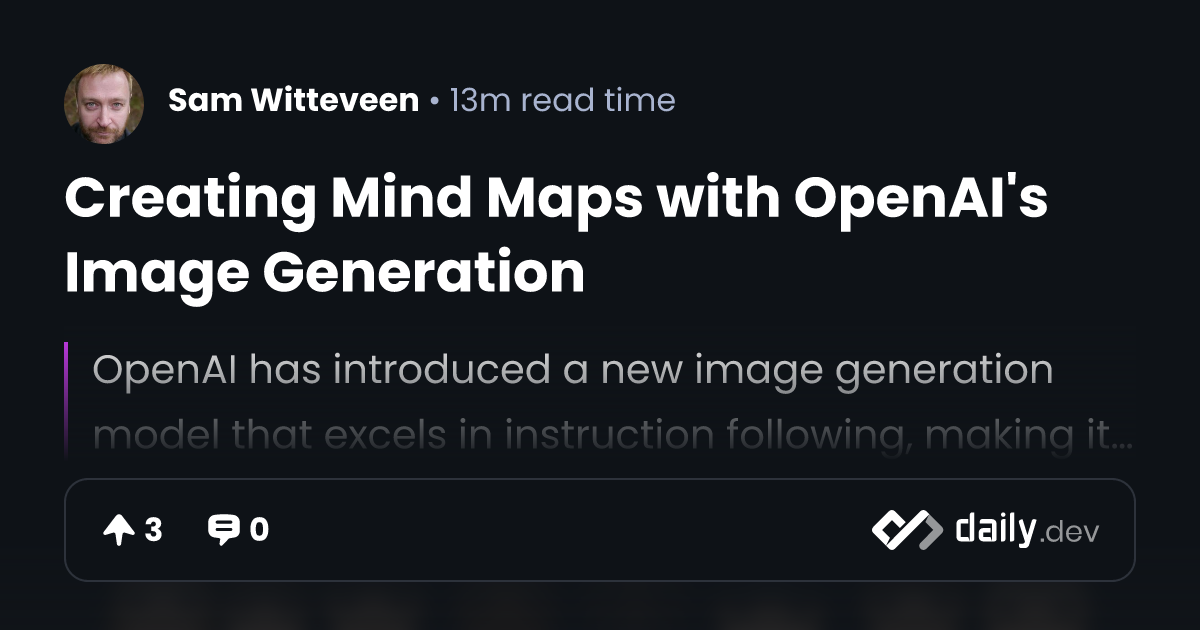 Creating Mind Maps with OpenAI's Image Generation