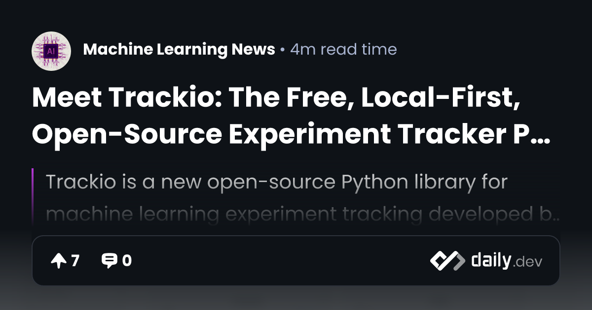 Meet Trackio: The Free, Local-First, Open-Source Experiment Tracker ...