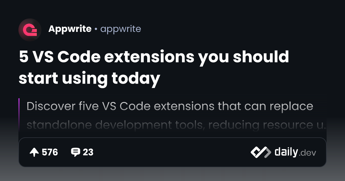 5 Vs Code Extensions You Should Start Using Today Dailydev 8080